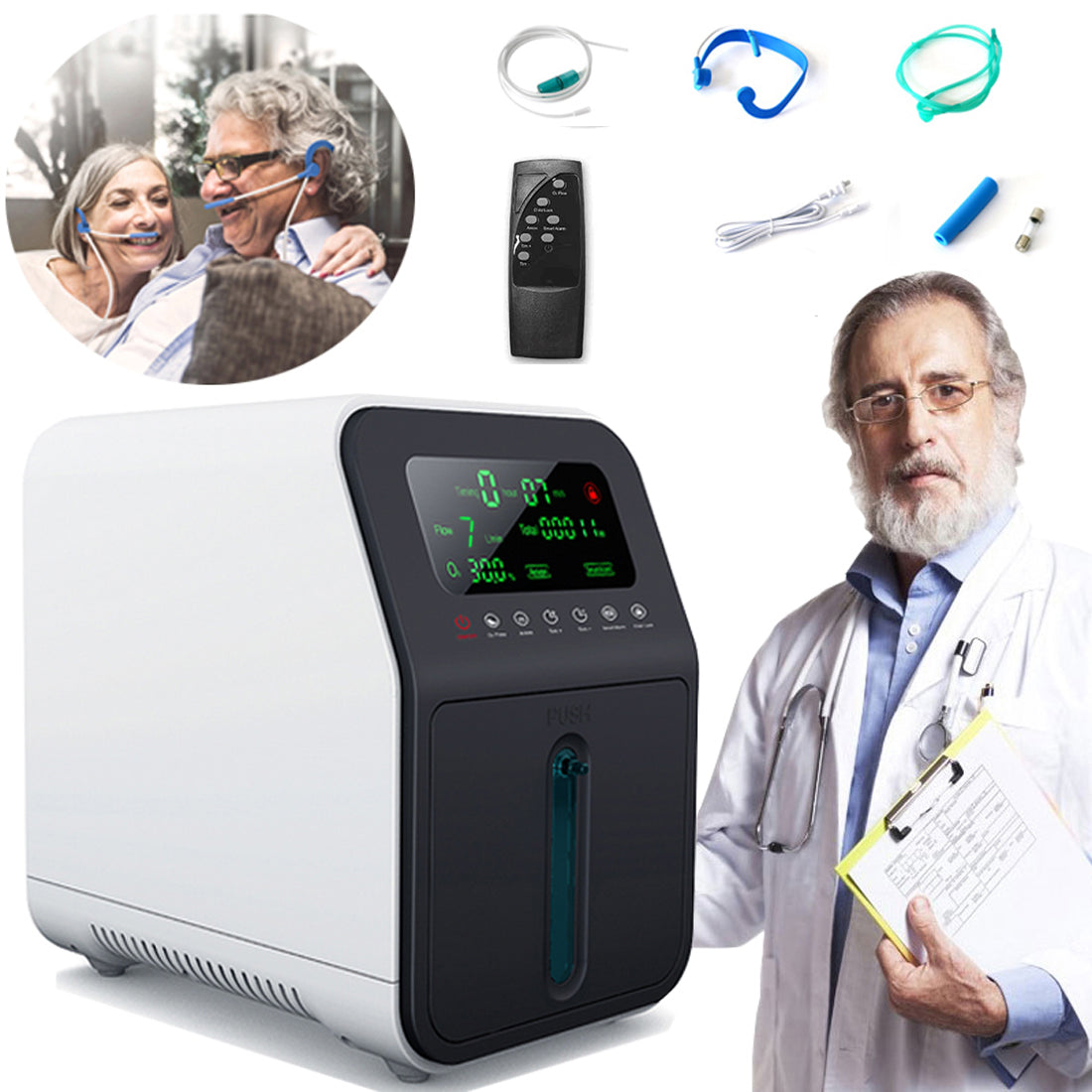 OSITO Oxygen Concentrator 7 Liter Machine with Accessories